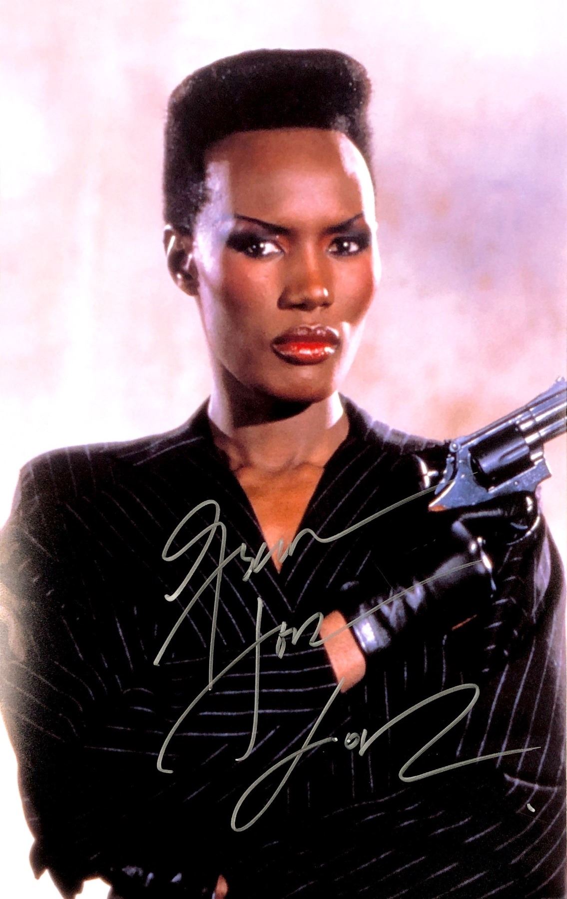 Grace Jones Autograph Signed Poster James Bond