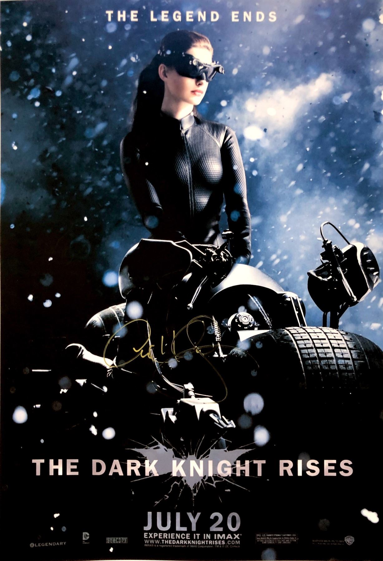 Autograph Signed Dark Knight Rises Poster
