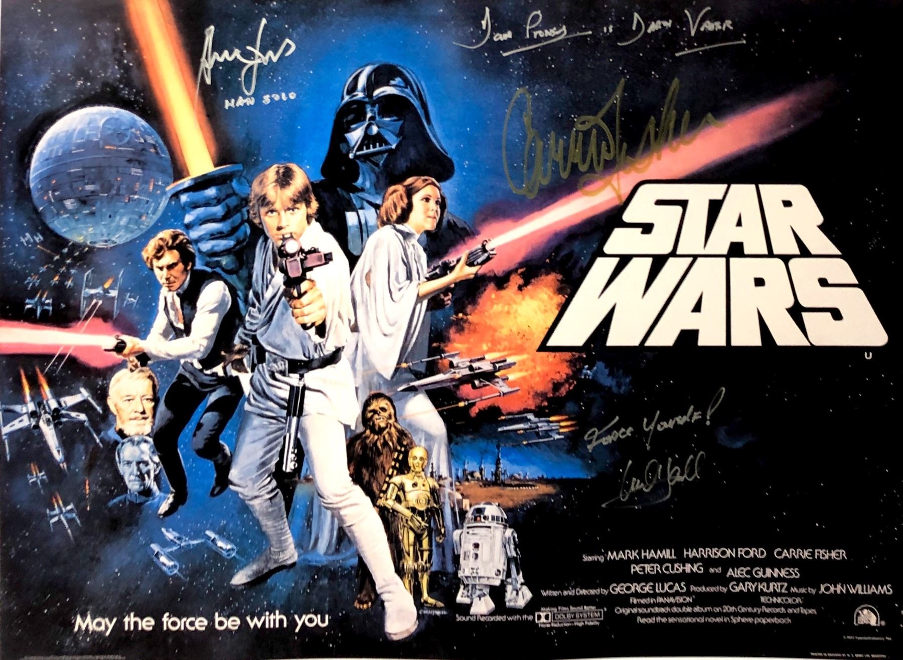 Autograph Signed Star Wars Poster