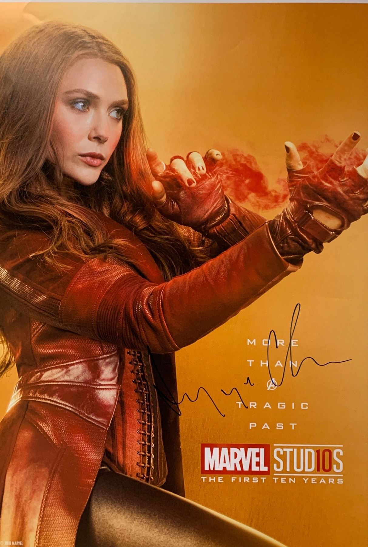 Elizabeth Olsen Autograph Signed Avengers Poster