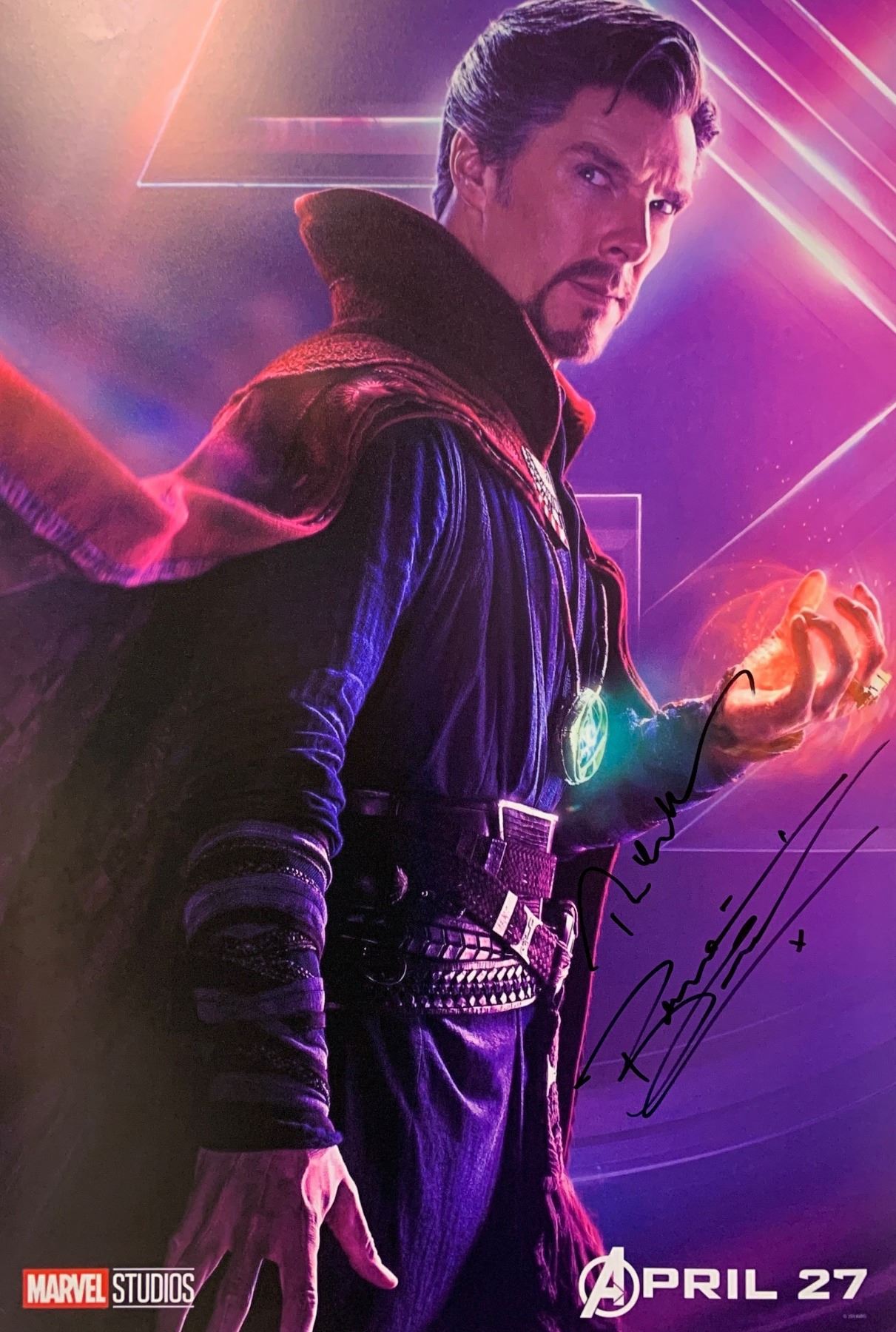 Benedict Cumberbatch Autograph Signed Avengers Poster