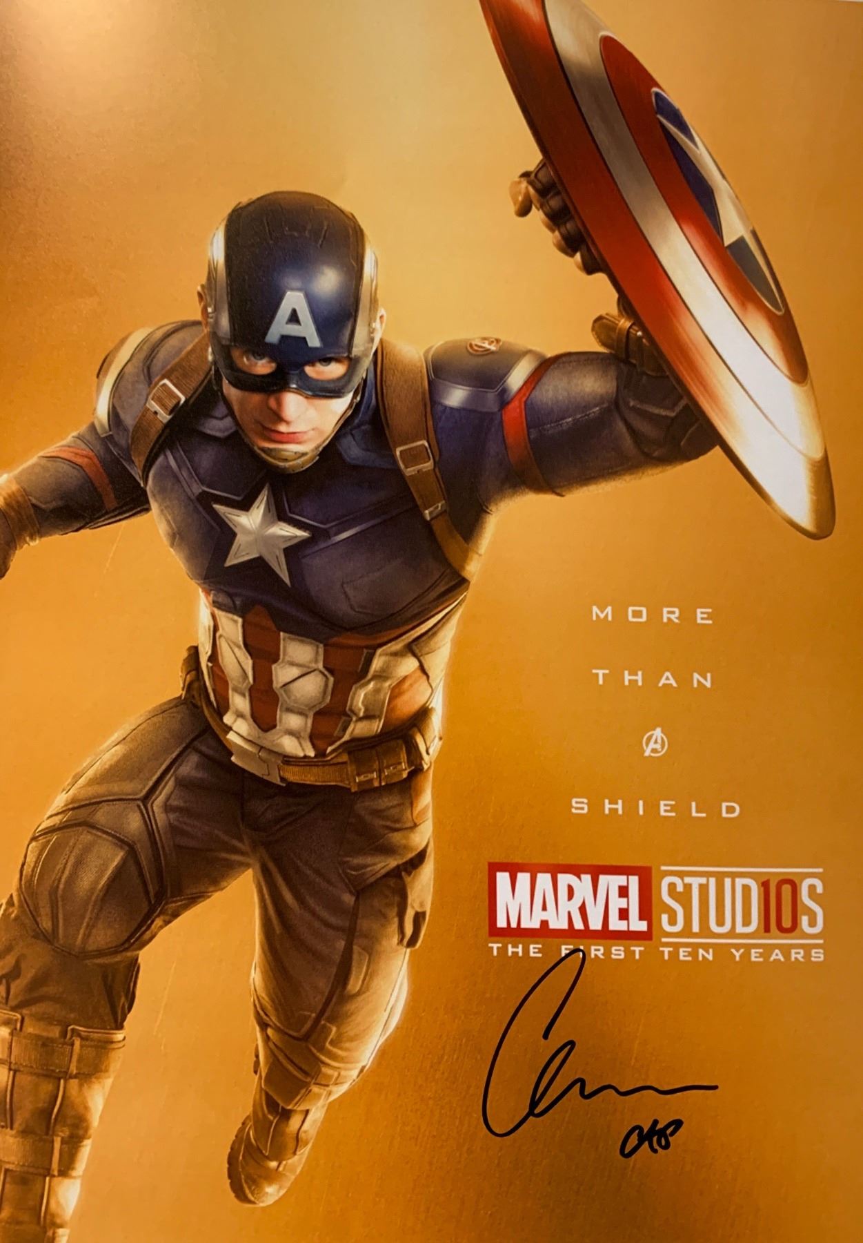 Chris Evans Autograph Signed Avengers Poster