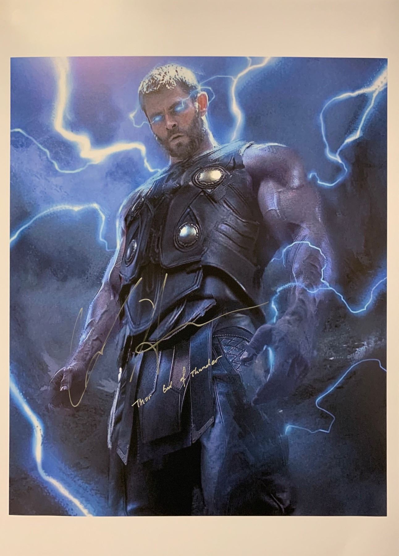 Chris Hemsworth Autograph Signed Thor Poster