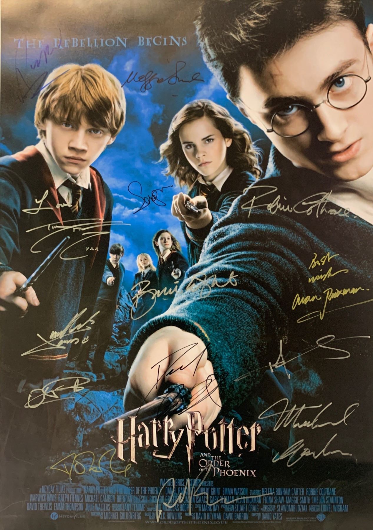 Daniel Radcliffe Autograph Signed Harry Potter Poster
