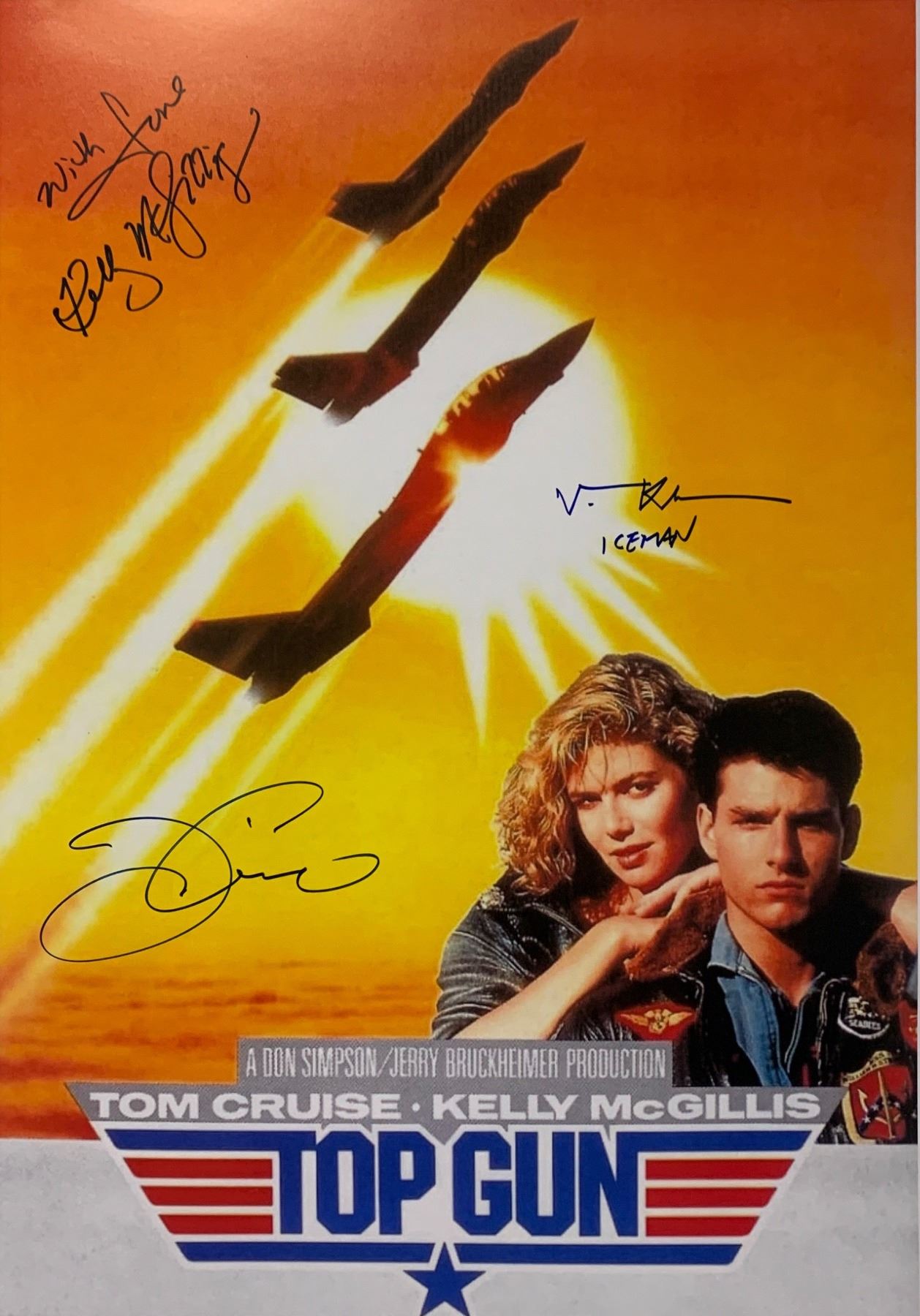Tom Cruise Autograph Signed Top Gun Poster