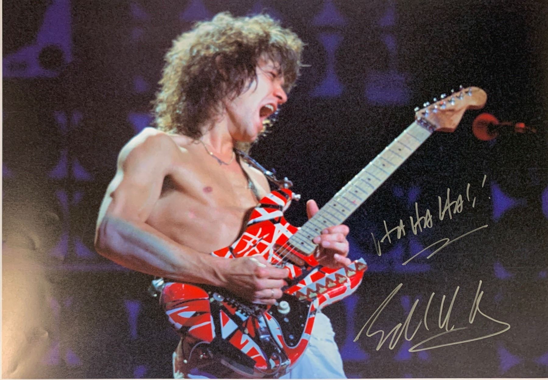 Autograph Signed Eddie Van Halen Poster