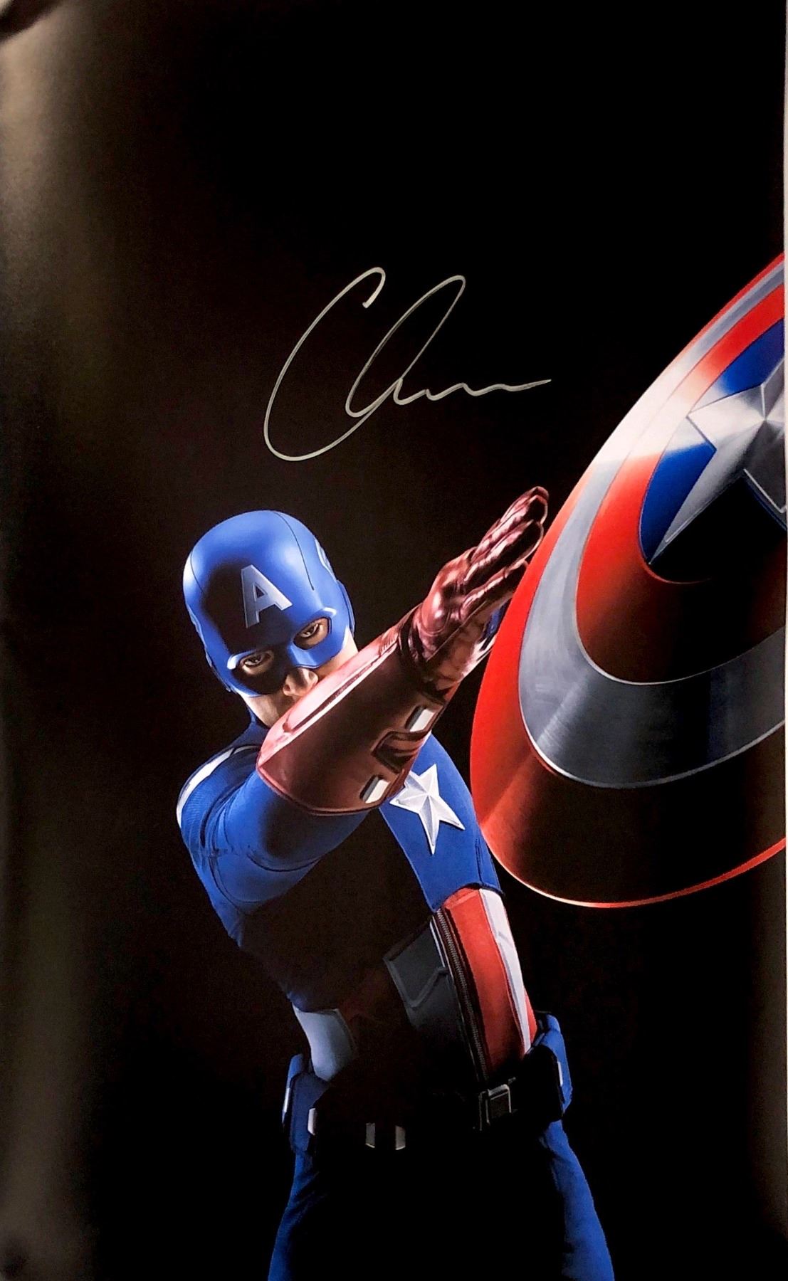 Chris Evans Autograph Signed Avengers Captain America Poster