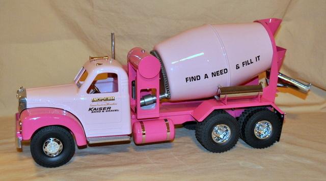 Custom Fred Thompson S-M Mack PINK Kaiser Sand & Gravel Concrete Mixer ...