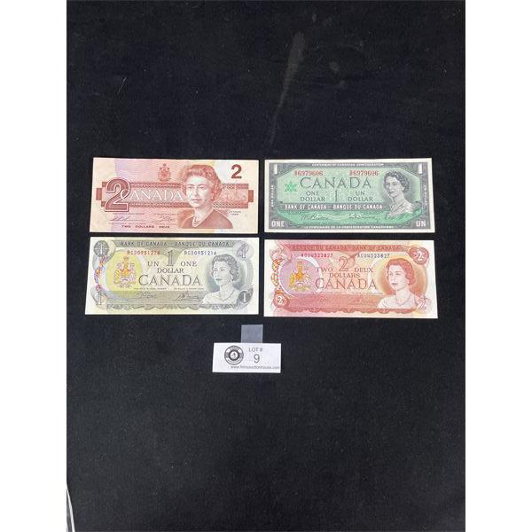 6 Face Value Of Old Canadian Paper Money With Queen Elizabeth On It 6-face-value-of-old-canadian-paper-money-with-queen-elizabeth-on-it
