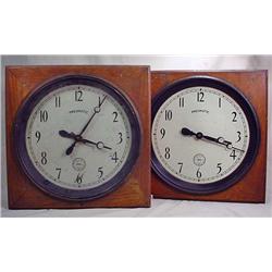 LOT OF 2 HAHL PNEUMATIC CLOCKS - 1 IS FOR PARTS ON