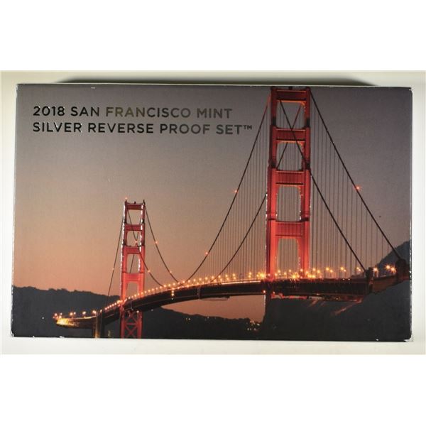 2018-S SAN FRANCISCO MINT SILVER REVERSE PROOF SET