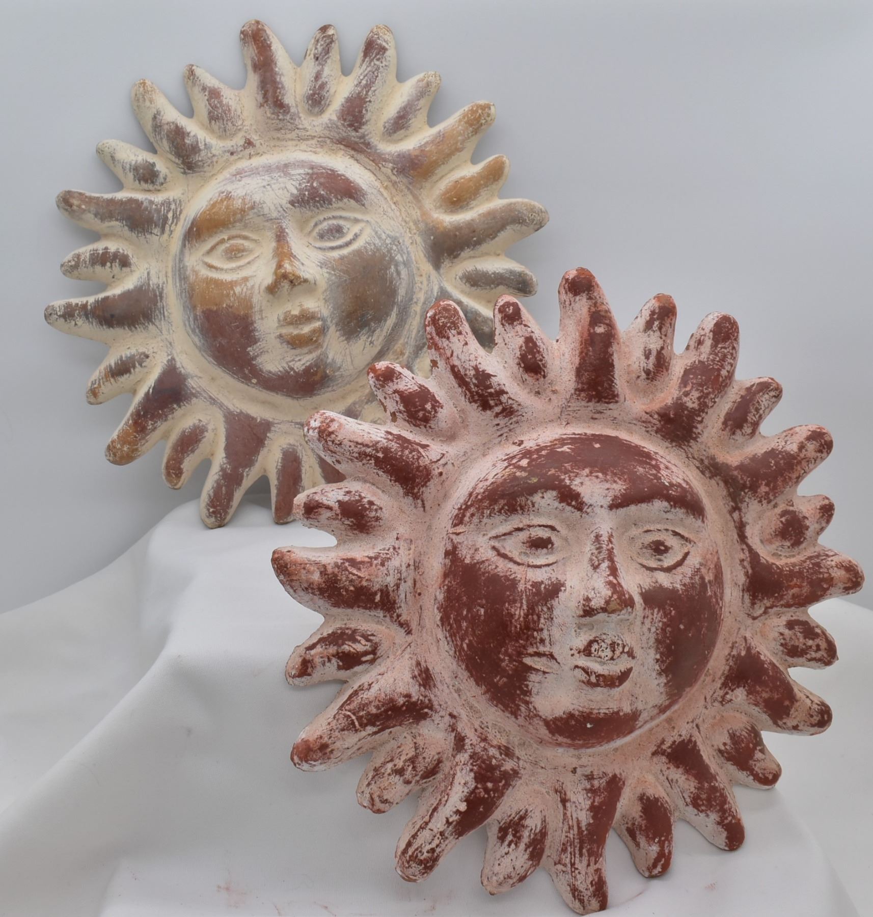2 Mexican Pottery Sun Wall Decor DW 211