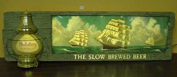 VINTAGE HEIDELBERG BEER LIGHTED ADVERTISING SIGN