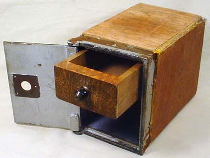 VINTAGE POST OFFICE BOX W/ INSIDE DRAWER