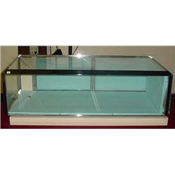 TABLE TOP GLASS DISPLAY CASE W/ KEY - One side pie