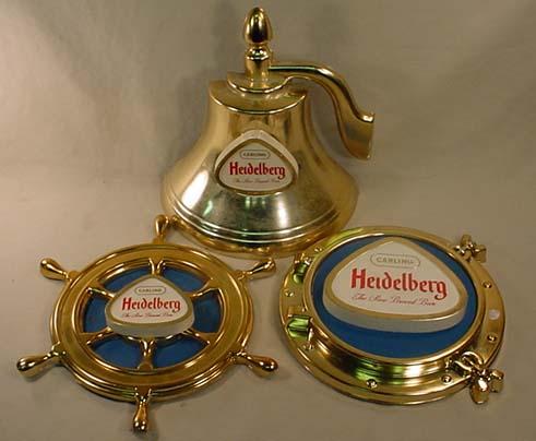 LOT OF 3 VINTAGE HEIDELBERG BEER ADVERTISING SIGNS