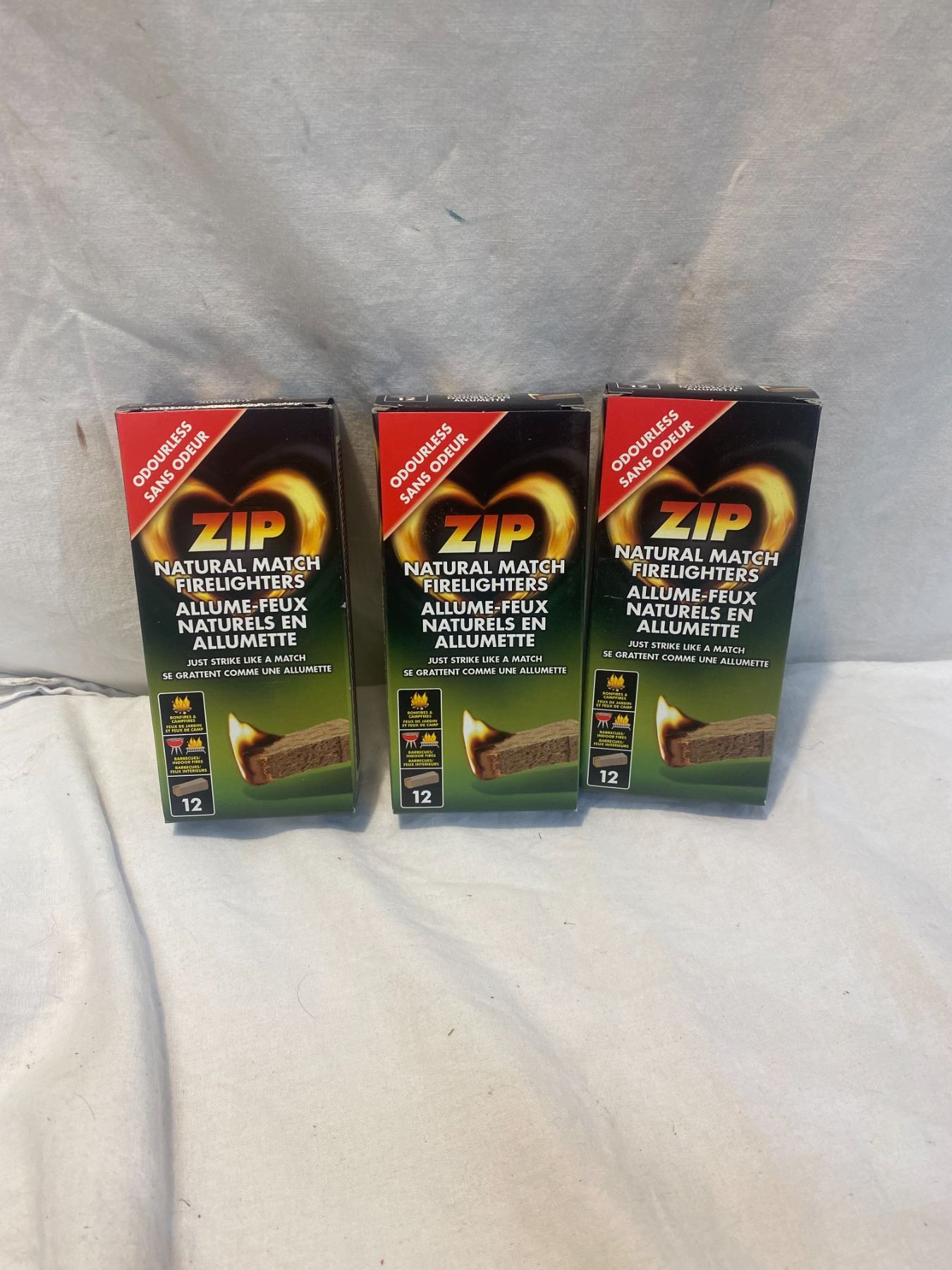 Zip natural match fire lighters new
