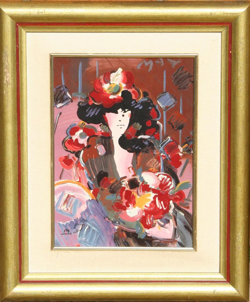 Peter Max, Brown Lady, Ceramic Plaque