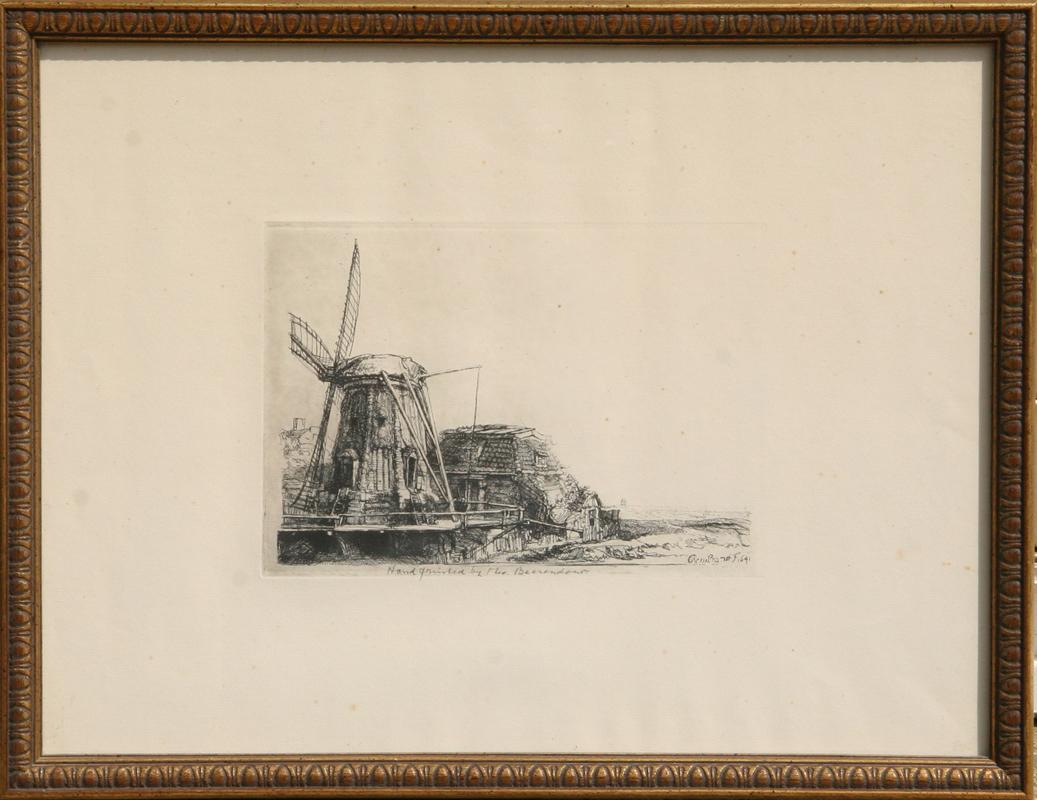 Rembrandt van Rijn, The Windmills, Etching