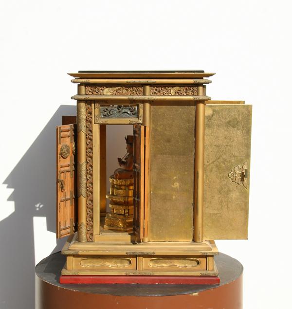 Japanese Buddha Travel Shrine Sculpture Box