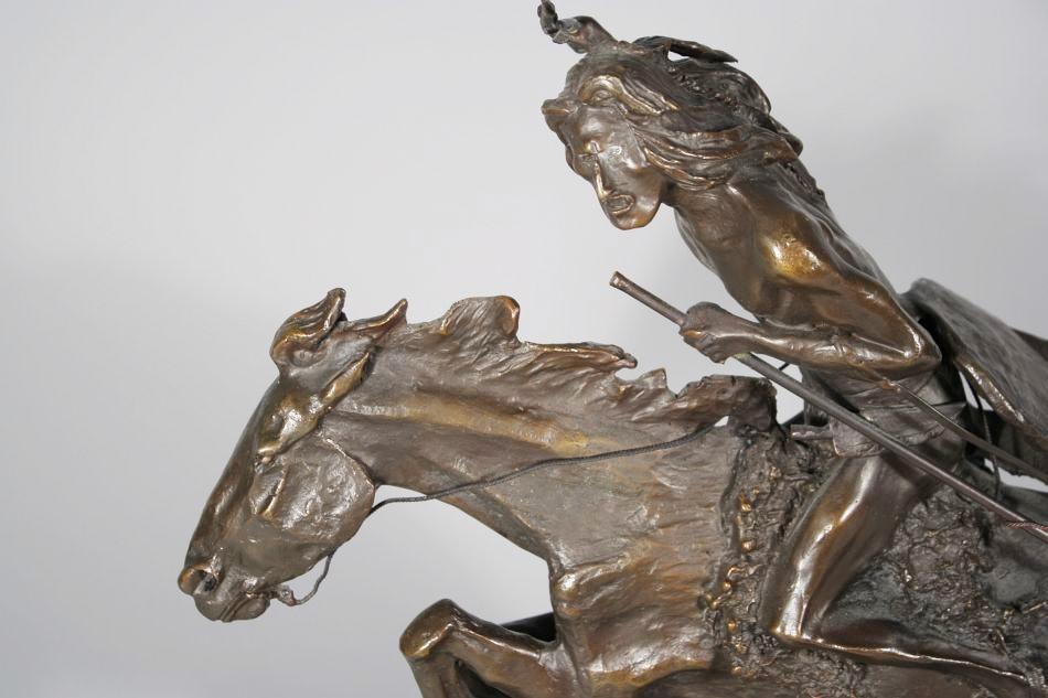 A Frederic Remington Reproduction Bronze, "Cheyenne".