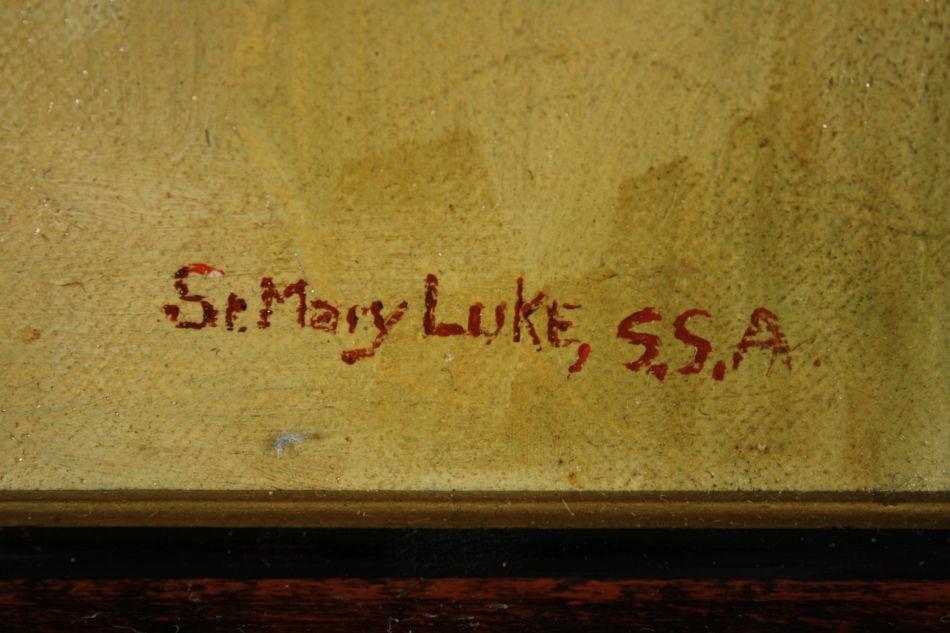 Luke (20th Century) Old Man Smoking Pipe, Oil on canvas,