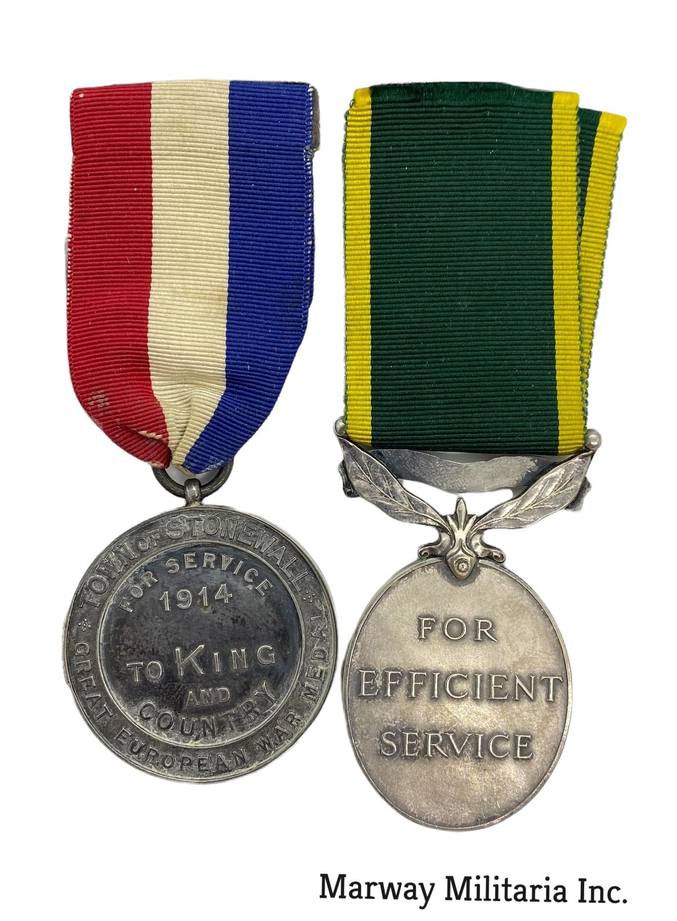Welcome Home Medal & Efficiency Medal Camerons of Canada