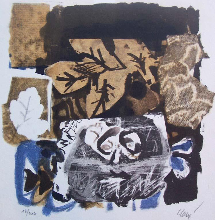 ANTONI CLAVE Lithograph Spanish Art Abstract