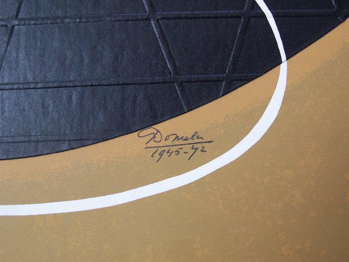 CESAR DOMELA Sig. Silkscreen-Collage De Stijl