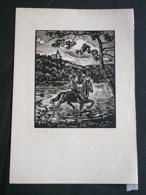 PAUL EMIL COLIN Woodcut Art Deco 1920