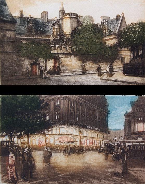 ALFRED HUBERT hand signed etching