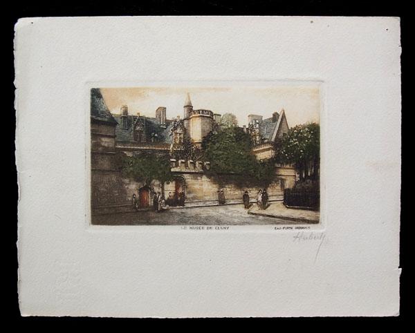 ALFRED HUBERT hand signed etching