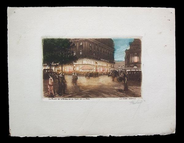 ALFRED HUBERT hand signed etching