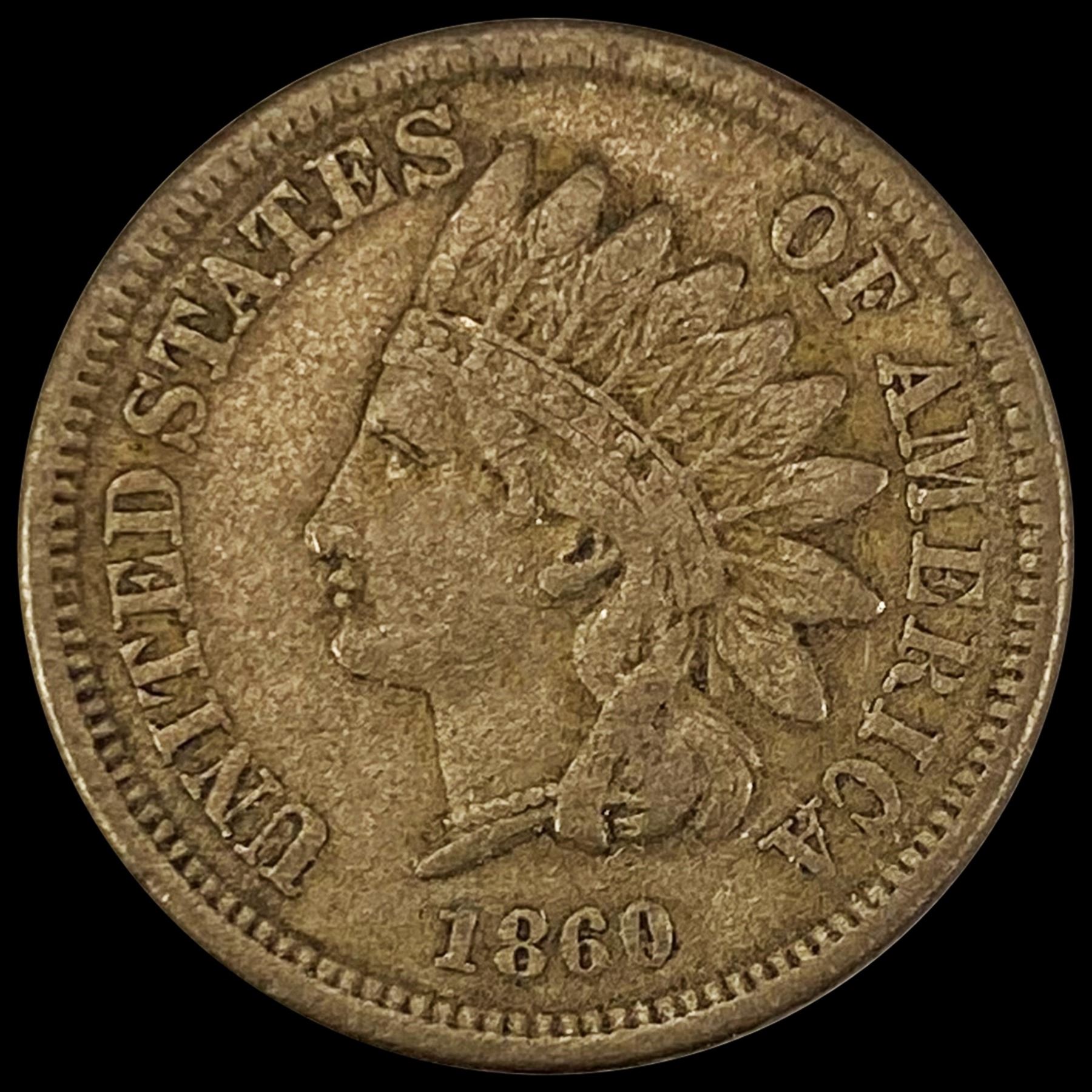 1860 Indian Head Cent NEARLY UNCIRCULATED
