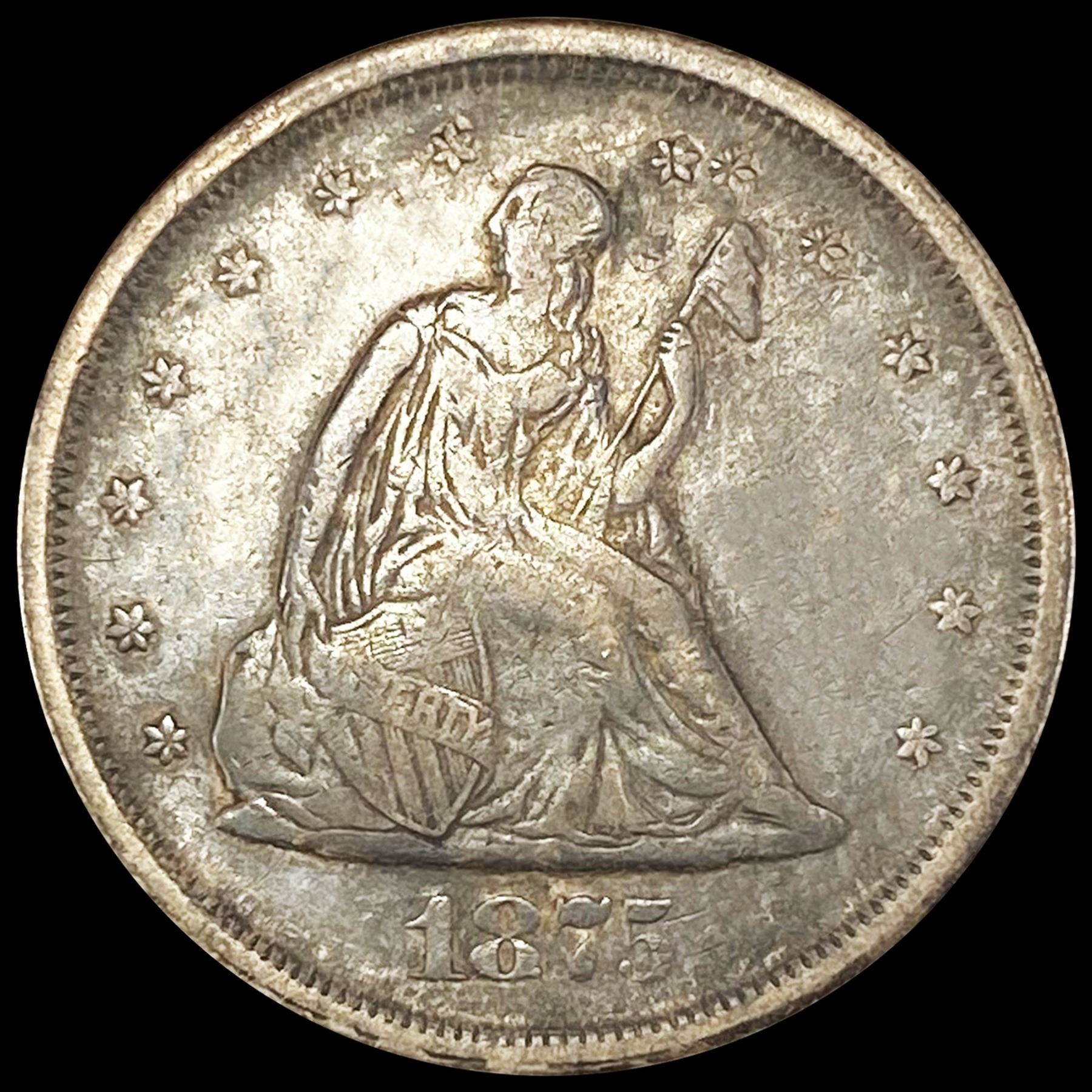 1875-S Twenty Cent Piece LIGHTLY CIRCULATED