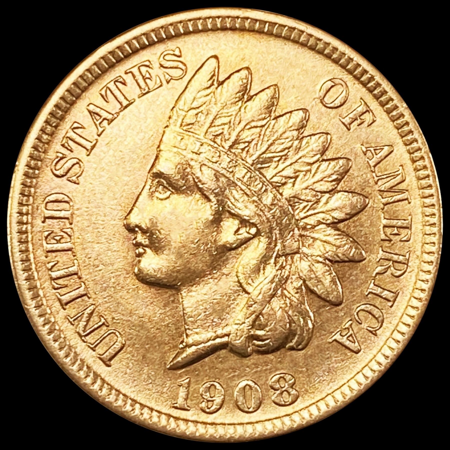 1908-S RD Indian Head Cent UNCIRCULATED