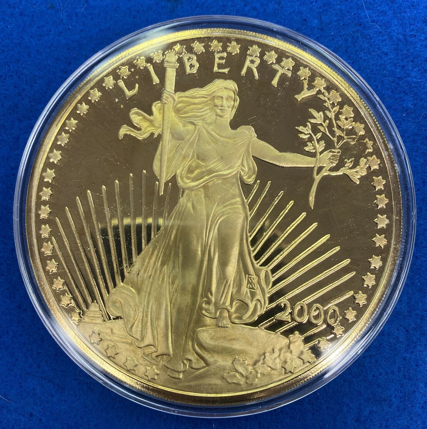 Year 2000 Walking Liberty One Quarter Pound (4 Troy Oz) .9999 Fine ...
