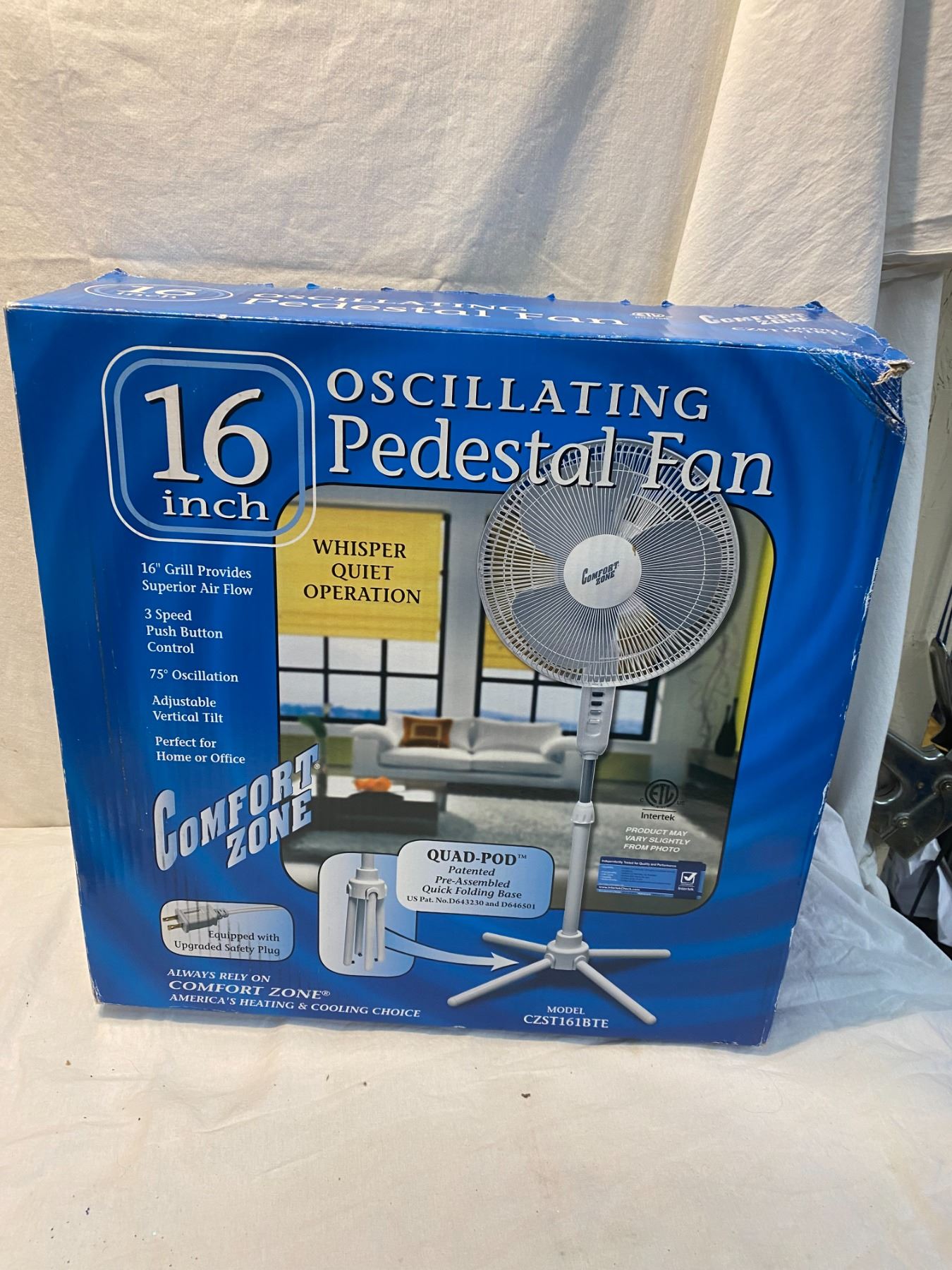 16 inch oscillating pedistal fan