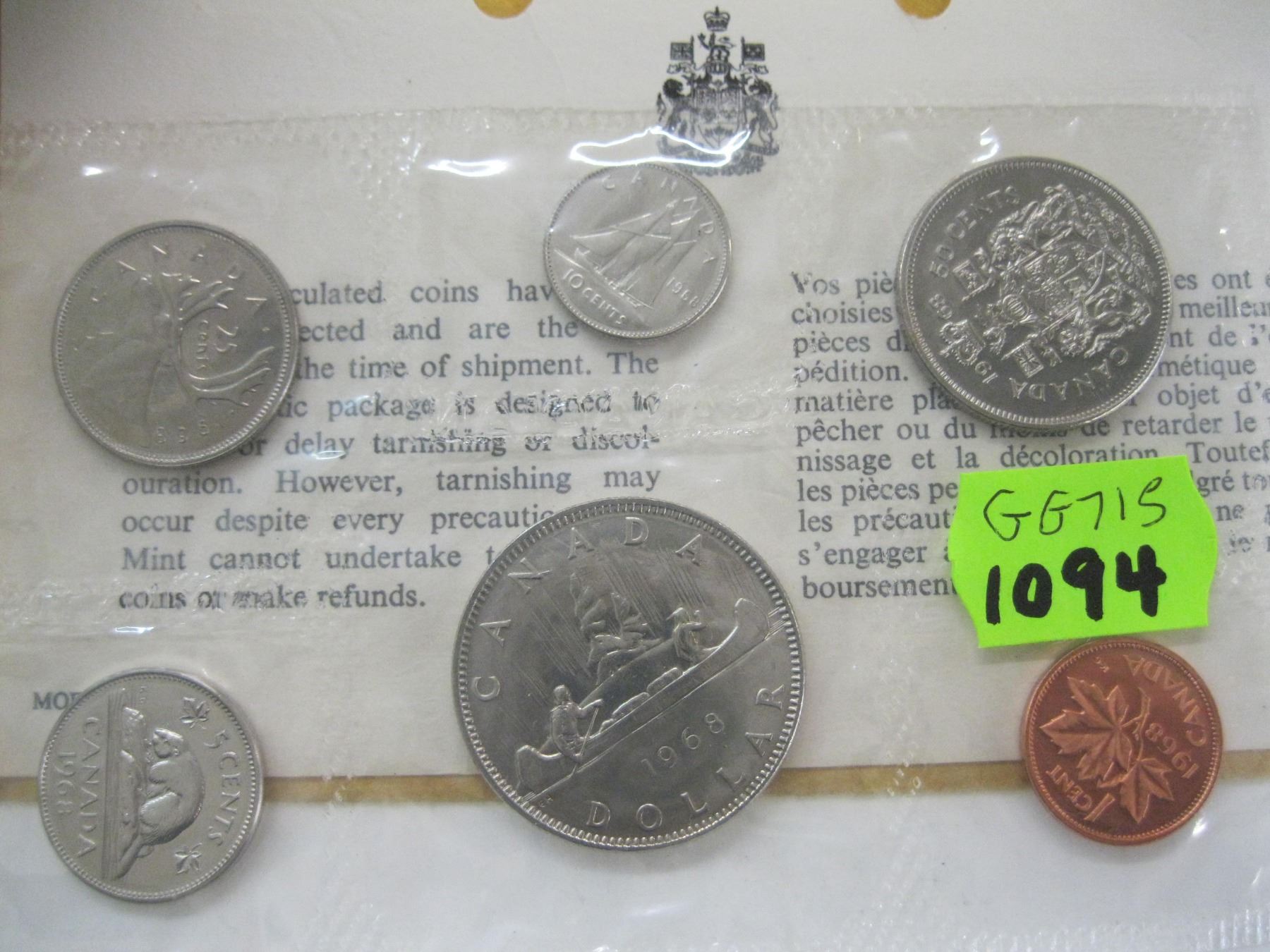 1968 CANADIAN COIN SET 1968 CANADIAN COIN SET