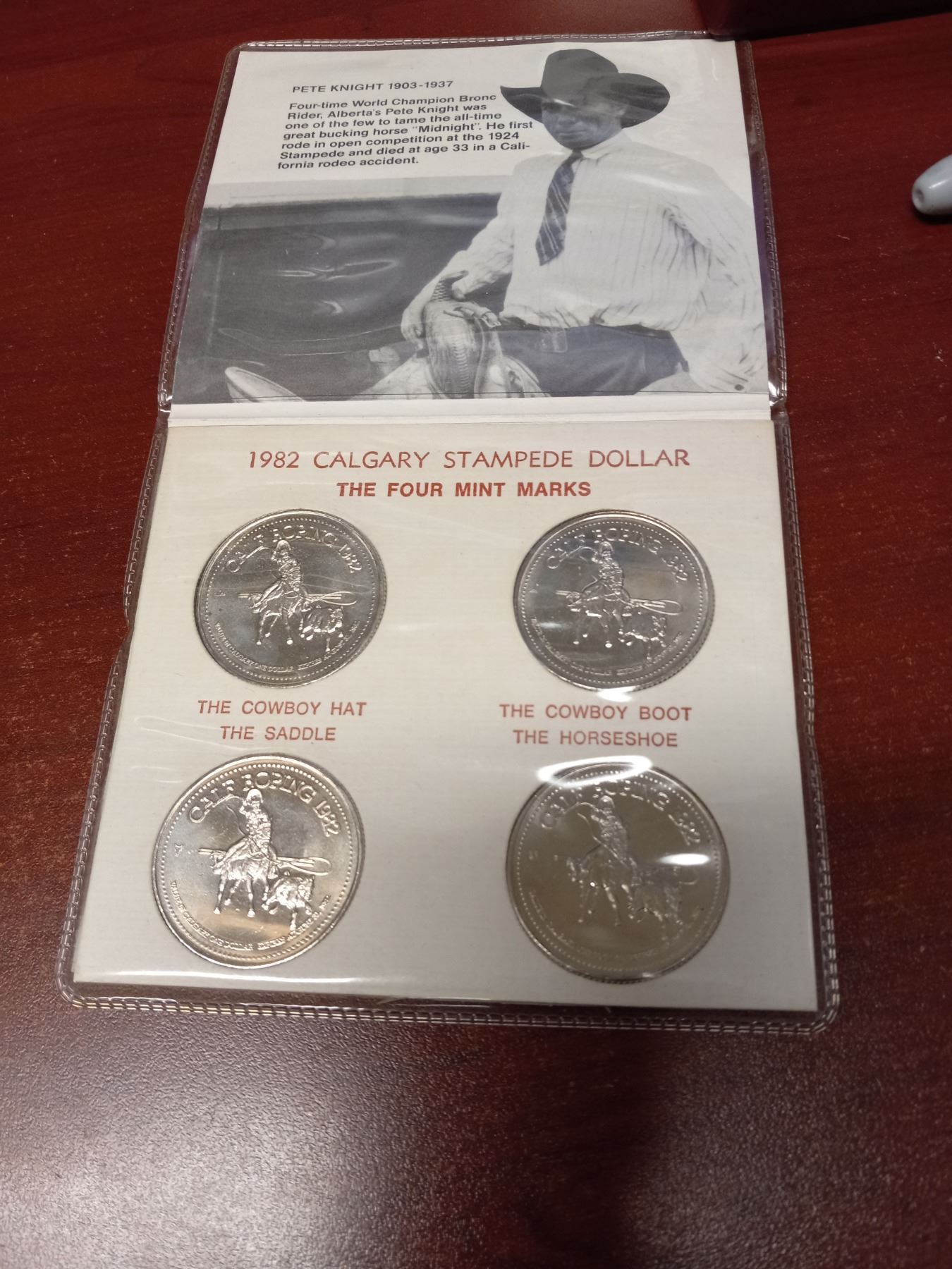1982 STAMPEDE SOUVENIR DOLLAR 4 PACK 1982-stampede-souvenir-dollar-4-pack