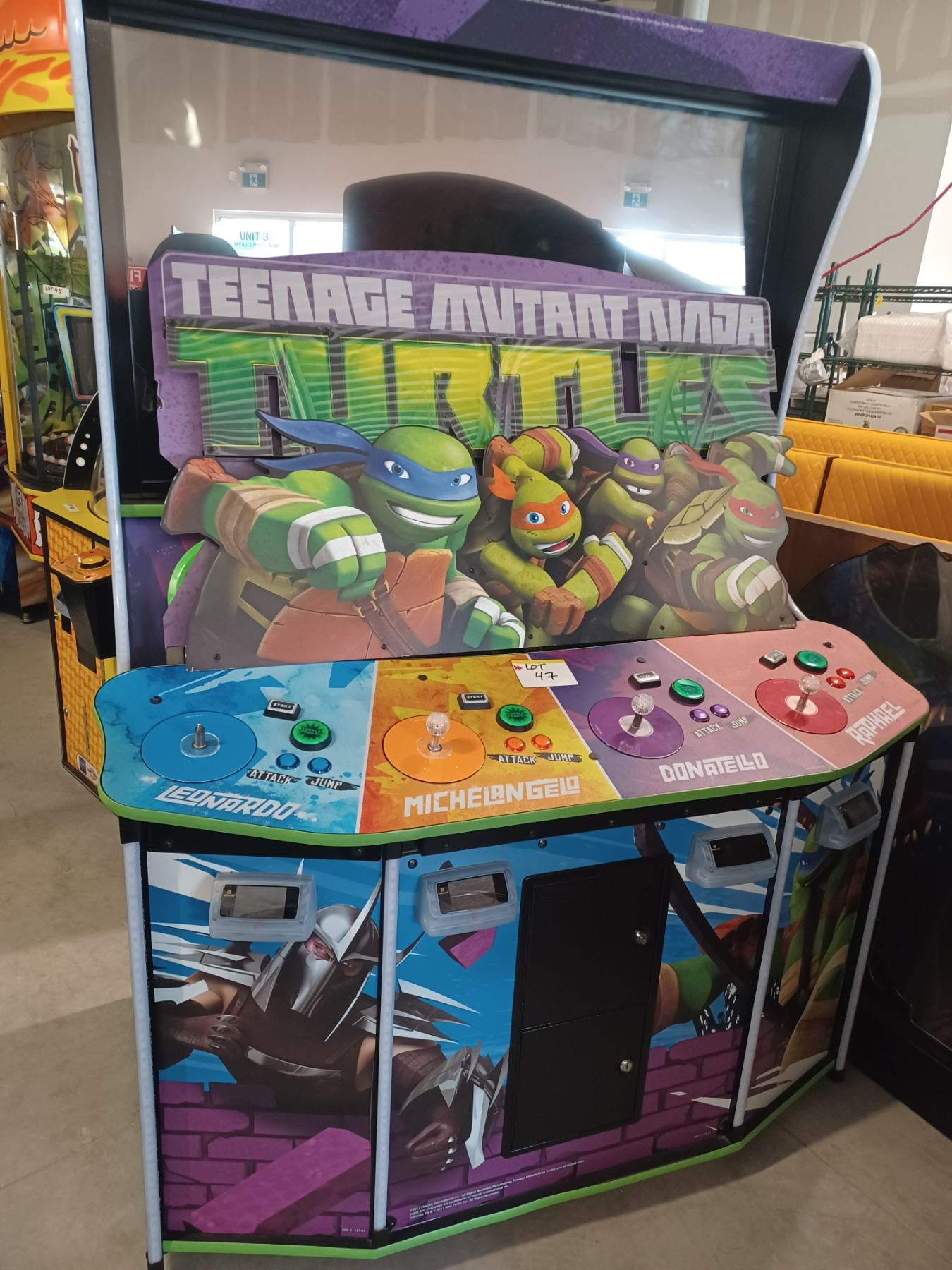 TEENAGE MUTANAT NINJA TURTLES - ARCADE GAME MACHINE(UP TO 4 PLAYERS; S ...