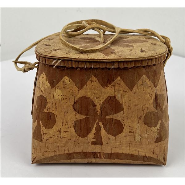 Athabascan Indian Made Birch Bark Basket