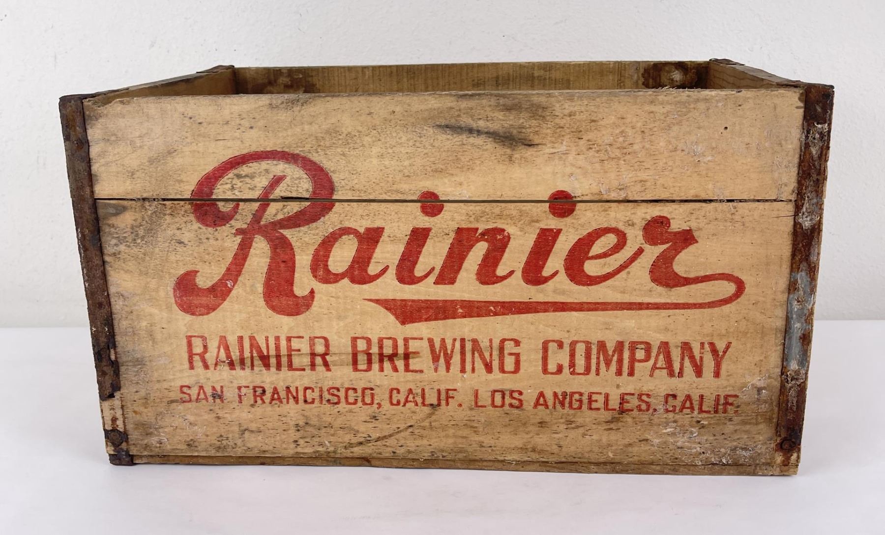 Rainier Beer Brewing Company Wood Box Crate