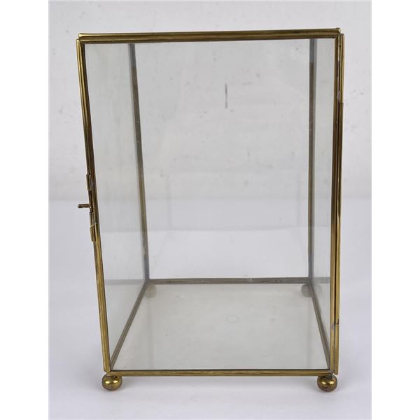 Antique Brass and Glass Display Case