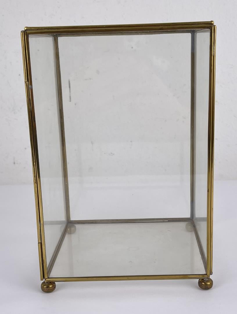 Antique Brass and Glass Display Case