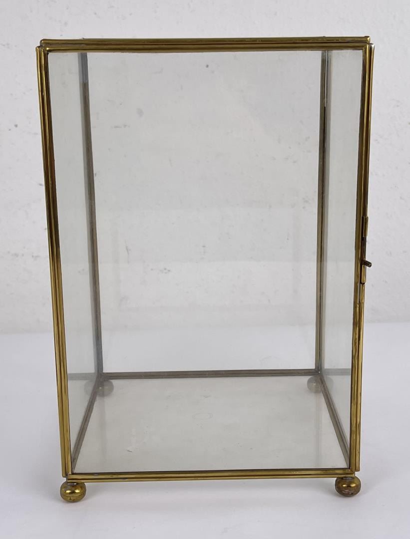 Antique Brass and Glass Display Case