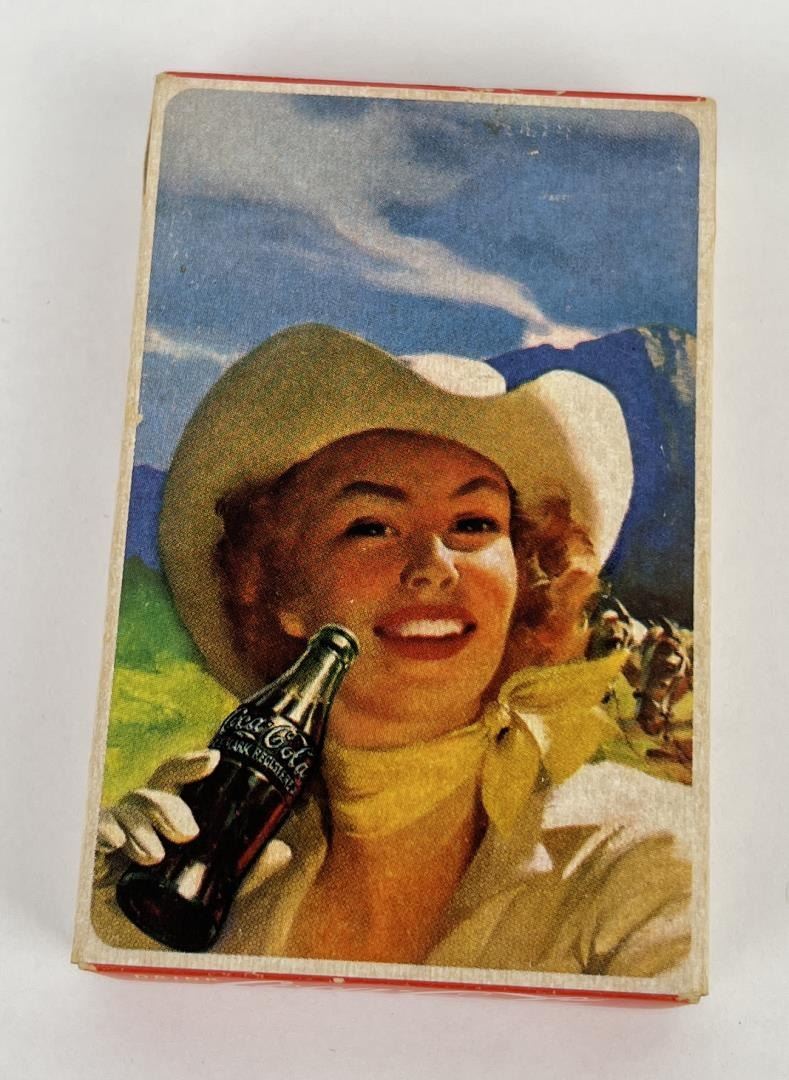 Vintage 1951 Coca-Cola Cowgirl Playing Cards