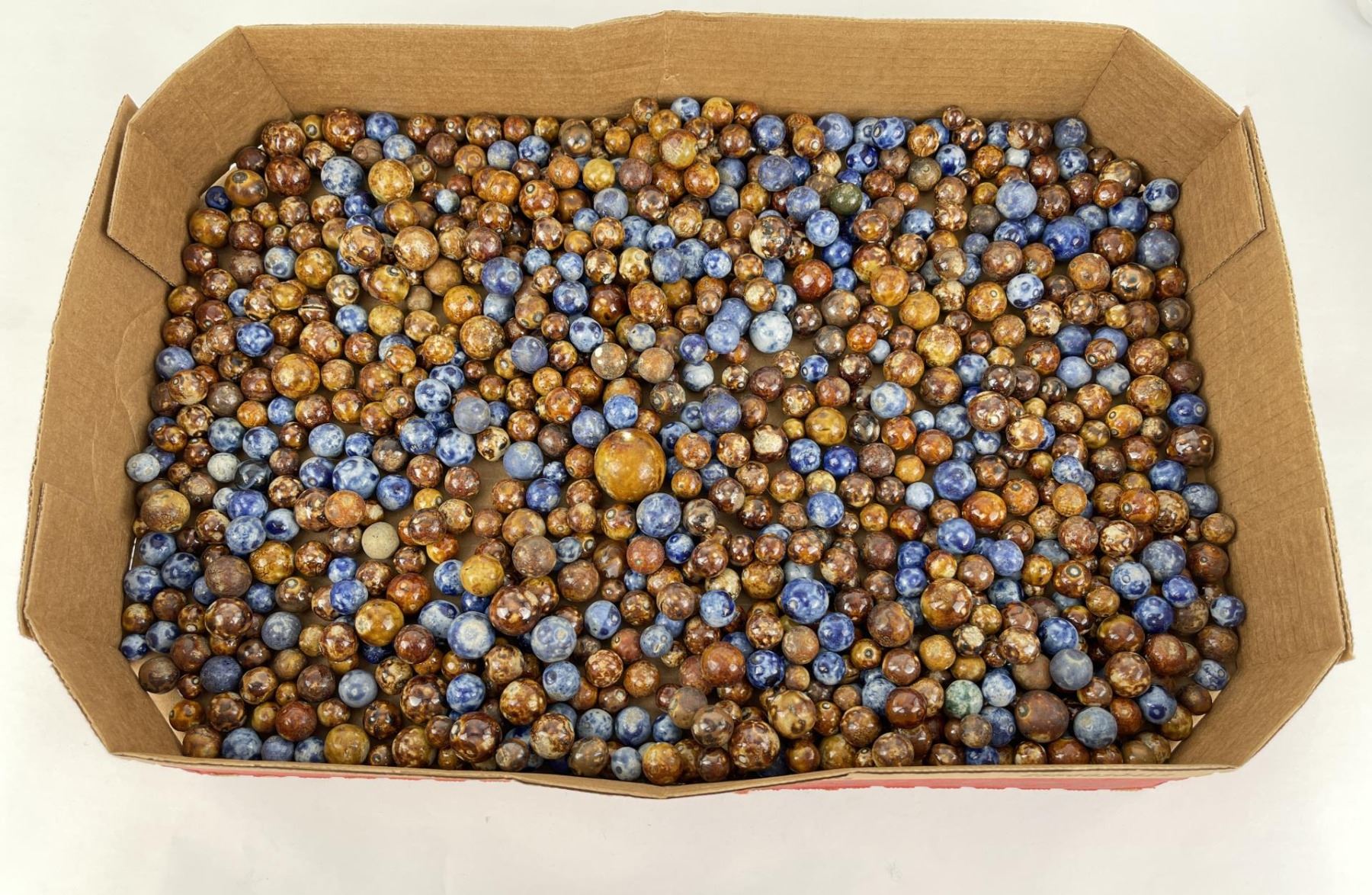 Large Group of Bennington Clay Marbles