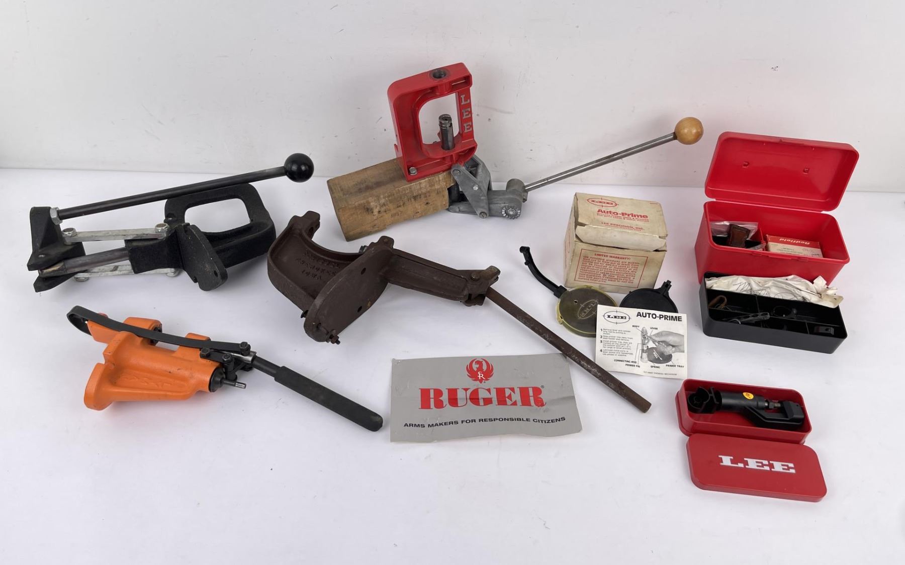 Collection of Reloading Supplies Presses