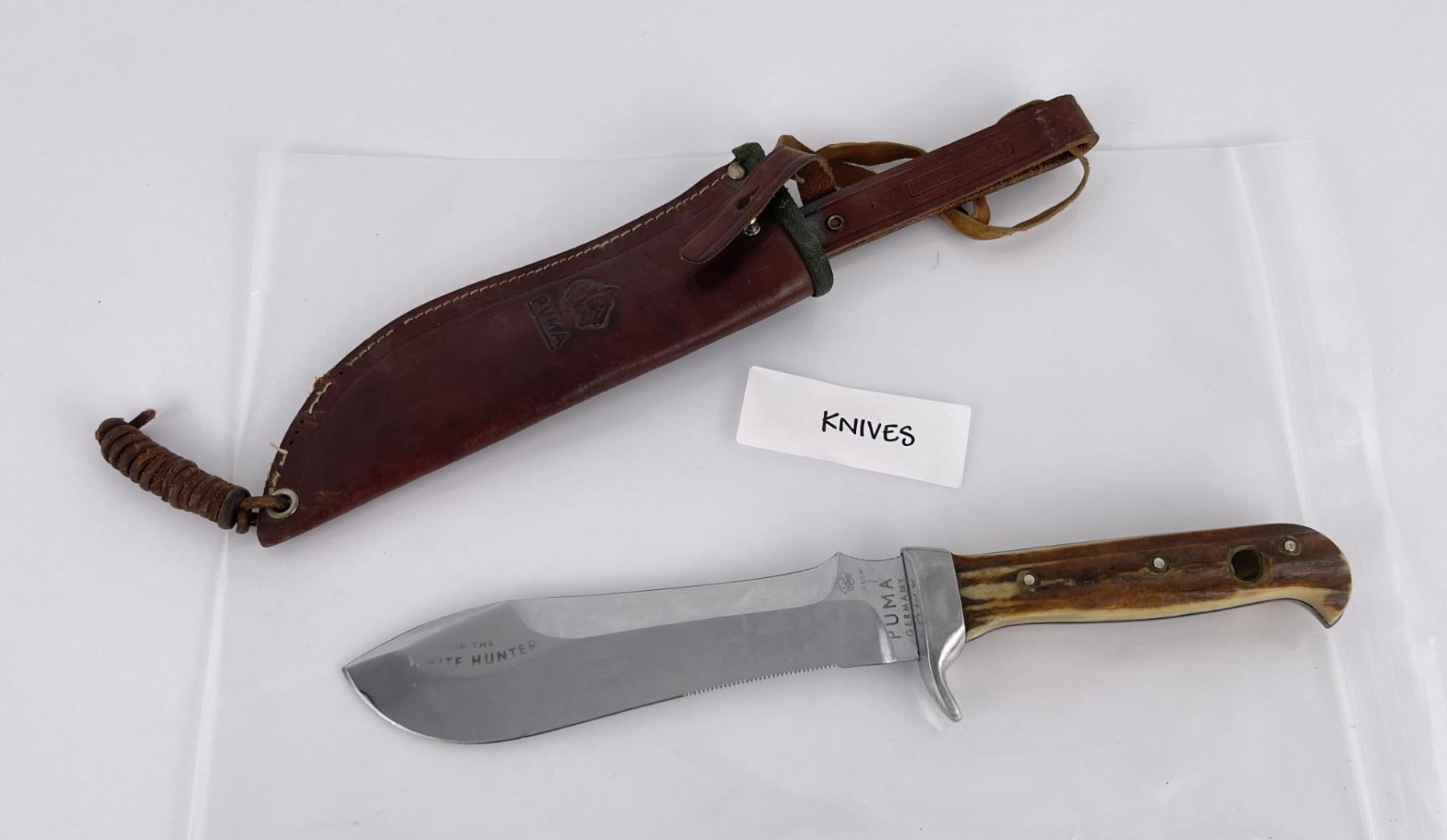 Vintage Puma White Hunter Sheath Knife